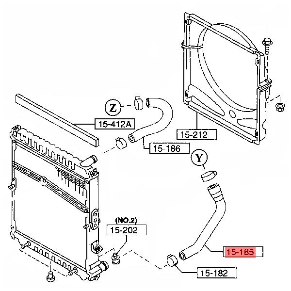 マツダ純正新品部品になります。経年劣化リフレッシュに！ラジエータ ロアホース新品未使用品です。適合車種：WG3AD タイタン  爆買