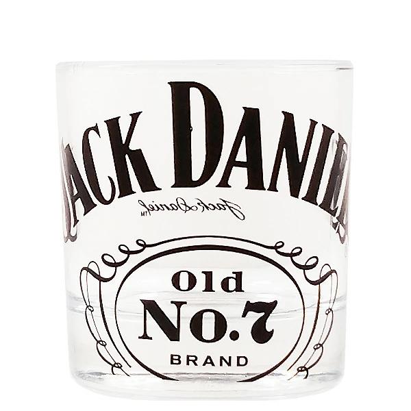 ジャックダニエルのグラスです。サイズ　直径：約7.8cm（飲み口）、高さ：約8.5cm