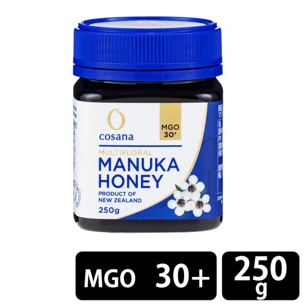 マヌカハチミツの蜜腺の中で自然に生まれる生理活性物質「食物メチルグリオキサール」が30mg/1kg以上含まれています。濃厚な色合いとクリーミーな甘さが特徴です。また、ニュージーランド産の百花蜜との1:1でのブレンド商品となっております。はち...