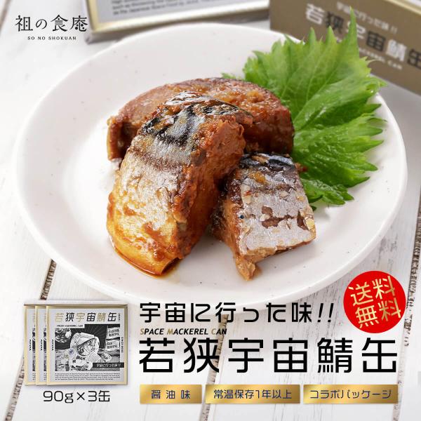 商品のポイント：◎若狭高校が14年かけ開発した宇宙鯖缶の味付けをできる限り再現◎液飛びを防ぐため葛でん粉でとろみをつけた宇宙食ならではの工夫◎常温で1年保存可能。備蓄や非常食にも◎話題性抜群！贈り物やちょっとしたギフトに福井県立若狭高校生が...