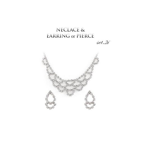 ★選べるピアス＆イヤリング★※【詳細】【ネックレス：37cm-45cm】長さ調節（可）【ピアス・イヤリング：全長22mm】※素材-真鍮(ロジウム仕上げ)-クリスタルラインストーン※2022年2月付でストーン仕様が変更となり、クリスタルライン...