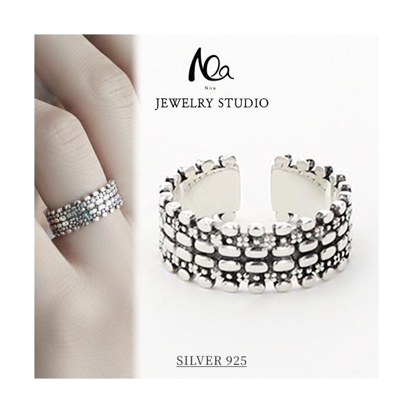 サイズ：12号相当厚み：約7mm地金：シルバー925(いぶし加工)※オープンタイプのため若干の調節可です。※シルバーは時間の経過やご使用により必ず色味が変化します。そのため、変色や風合いの変化による返品・交換・修理はお受けできません。