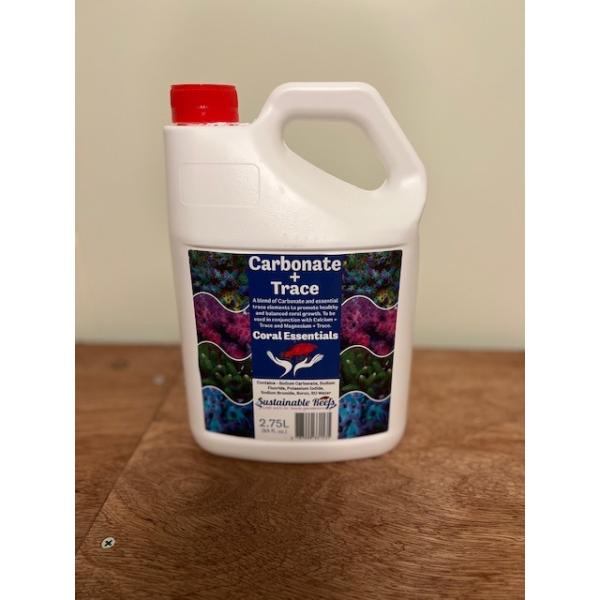 Carbonate + Trace(カーボネイト+トレース)炭酸塩と各種微量元素を高濃度で独自配合したサプリメントCoral Essentials Carbonate + Traceは、Carbonate（カーボネイト＝炭酸塩）と各種微量元...