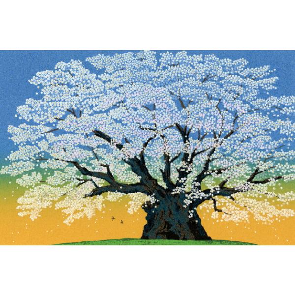 ●額縁付きシルクスクリーン 春爛漫（青） は、吉岡浩太郎が描いた下絵から 一色一色手作業で版をおこし、一色ずつ全て 手刷りで仕上げた版画です。ひとつひとつ手作業によって生まれた作品は、印刷とは異なり、作品それぞれに 少しずつ違う趣があります...