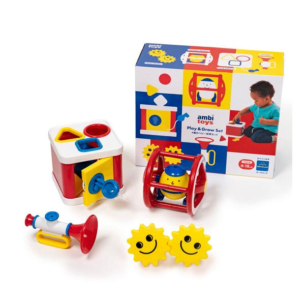 ★こちらの商品は色の組み合わせが画像と異なる場合がございます。色の相違による返品、交換はでき兼ねますので、予めご了承くださいませ。●アンビ・トーイ プレイアンドグロー 4種のベビー知育セットは、生後6ヶ月から1歳半までの成長に合わせた遊具 ...