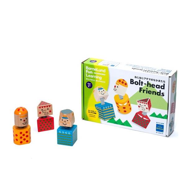 ●ねじねじアタマの仲間たちは、木の人形をぎゅっと握って回すことで外したり、つなげたりしながらネジ遊びが出来る知育玩具です。かたちによって、握りやすさや回しやすさが異なります。また、かたち通り組み合わせるのではなく、自由に組み合わせることが可...