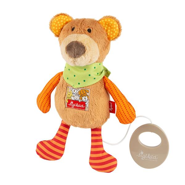 ●布製のおもちゃ sigikid シギキッド ベビーオルゴール クマは、デリケートな赤ちゃんの肌にも安心な優しい布地で作られたクマさんのヌイグルミの形をしたベビートイ 赤ちゃんのぬいぐるみオルゴールです。生まれて間もないあかちゃんの聴覚は、...