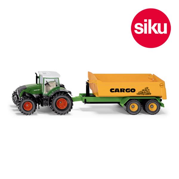 ★siku社により 予告無しの色変更が行われるため、お届けする商品の色や柄が写真と異なる場合がございますお求めの際は、予めご了承下さいますようお願いいたします●1930年創業のドイツの農業機械メーカー、フェントのフックリフトとトラクターのミ...