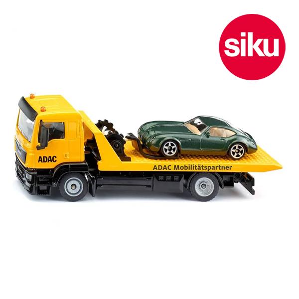 ★siku社により 予告無しの色変更が行われるため、お届けする商品の色や柄が写真と異なる場合がございますお求めの際は、予めご了承下さいますようお願いいたします●ロードサービスなどを手がけるADACのブレイクダウントラックとスポーツカーのミニ...