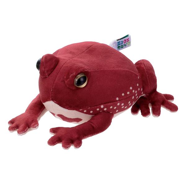 ●イワヤ製玩具 エコゴエガエル アメフクラガエル は、電池を使わずに、生き物の鳴き声と動きを表現した エコ音声 動くカエルのぬいぐるみです。おしりのリングを引っ張ると、カエルの鳴き声とともに軽妙にブルッブルッと動きます。手乗りサイズのかえる...