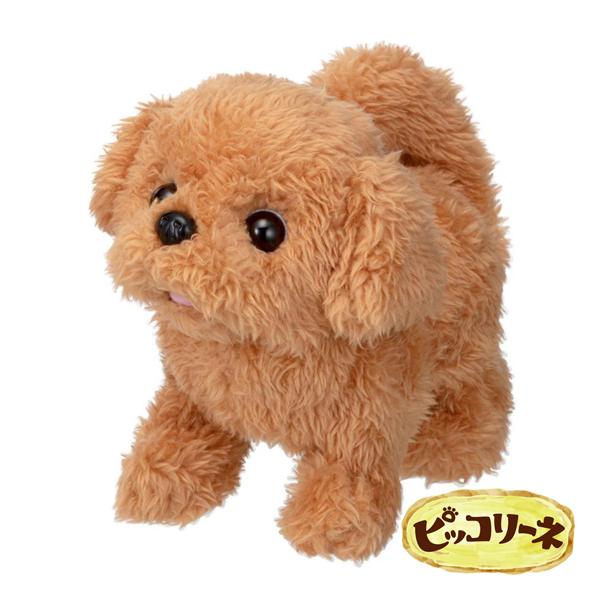 ●イワヤ製玩具 ピッコリーネ トイプードルは、フサフサの毛並みが特徴の しっぽフリフリの動きがかわいい ペット感覚で楽しめる仔犬の電動動物です。歩いて鳴いて尻尾をかわいらしく振って伏せができる、かわいいトイプードル ワンちゃんの動くぬいぐる...
