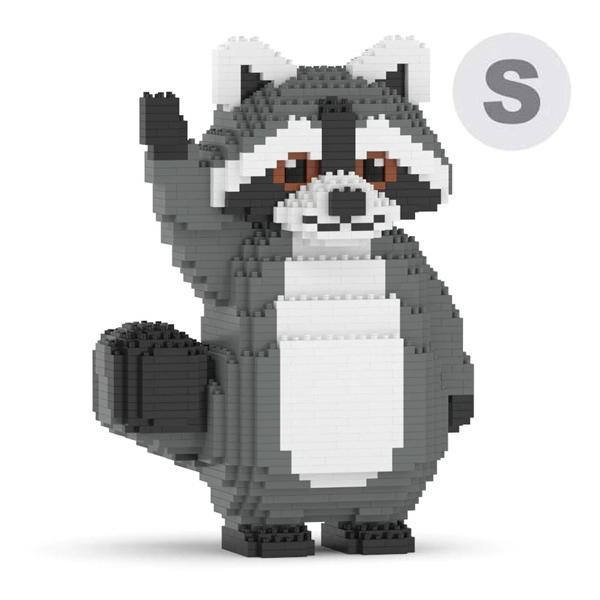 ●ジェッカブロック Sculptor（スカルプター）シリーズ あらいぐま 貯金箱は、接着剤を使用せずブロックを組み立てて かわいいアライグマの貯金箱を作ることが出来る 動物ブロックです。JEKCAはbrick through system（...