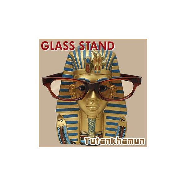 ●めがねスタンド ツタンカーメンは、眼鏡や老眼鏡はもちろん、サングラスやお洒落メガネ専用のグラススタンド（メガネ置き）です。楽しいインテリアにもなる このメガネスタンドは、眼鏡をしっかりとホールドする落ちにくい設計。ユニークさだけでなく、実...