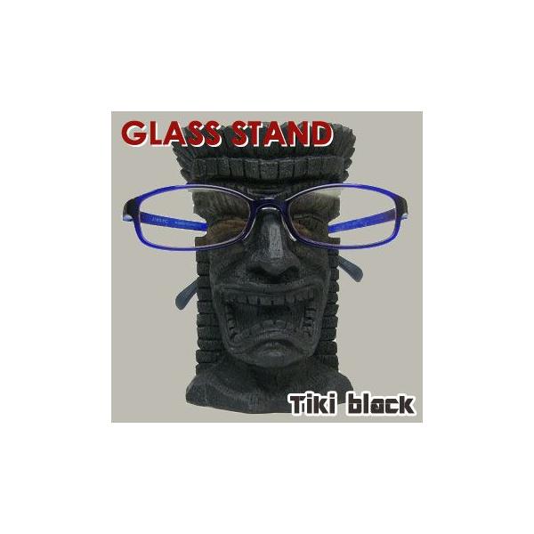 ●めがねスタンド ティキブラックは、眼鏡や老眼鏡はもちろん、サングラスやお洒落メガネ専用のグラススタンド（メガネ置き）です。楽しいインテリアにもなる このメガネスタンドは、眼鏡をしっかりとホールドする落ちにくい設計。ユニークさだけでなく、実...