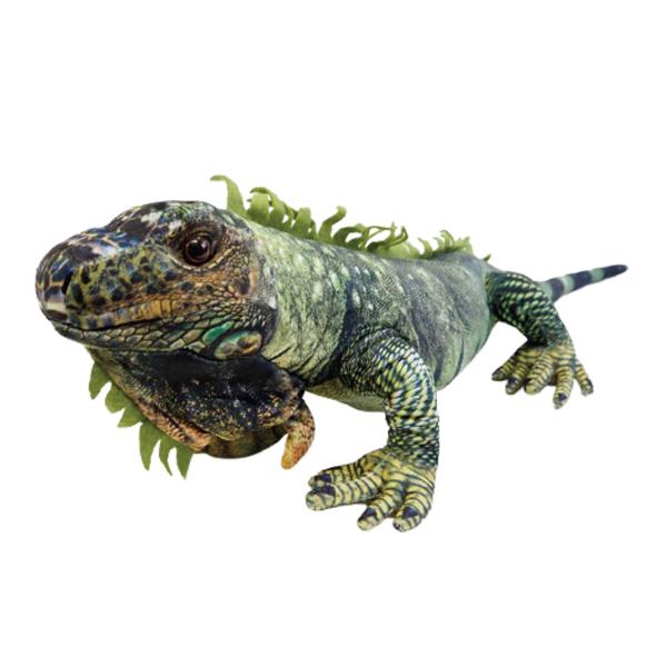 ●ワイルドリアルズ イグアナは、独特な色や柄を再現した生地を使用した新しいタイプの爬虫類のぬいぐるみです。写真のように細部の柄までプリントした生地を使用しながらぬいぐるみらしい可愛らしさも残すため、プリントはただの写真ではなく、絶妙なアレン...