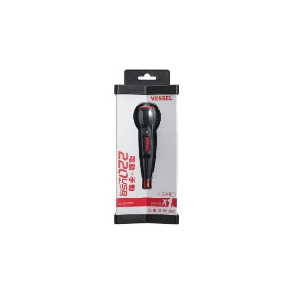 ベッセル　220USB-1　電ドラボール　ビット１本付属　新品電動x手動　早締めはモーターでラクラク！本締めはいつものドライバー感覚で！圧倒的な使いやすさを誇るボールグリップドライバーが大きく進化を遂げ、リチウムイオンバッテリーとモーターを...
