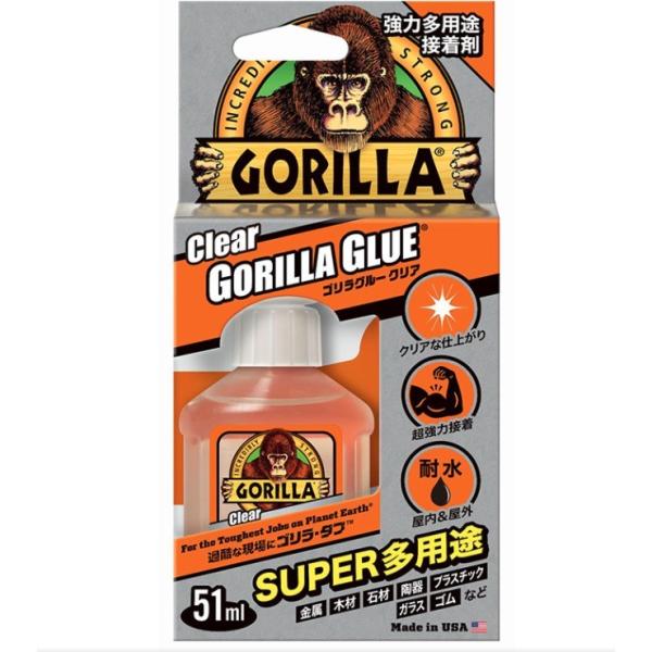 超強力接着で、SUPER多用途、あらゆる素材に対応が可能異なる素材同士の接着も可能でクリアな仕上がり耐寒・耐熱（-29〜82℃）肉やせがなく凹凸面もOK、硬化後はべたつかずホコリがつきにくい湿気と反応し強力接着、耐水性にすぐれ屋内・外OKで...