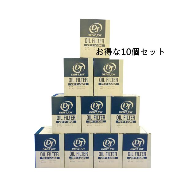DRIVE JOY V9111-3005 x10 オイルフィルター10個セット 関東送料無料（販売元 トヨタ第2ブランド 株式会社タクティー ）・対応エンジン型式トヨタ◆bB：K3・３SZ◆ヴィッツ、ルーミー：1KR・1NR◆カローラアクシ...