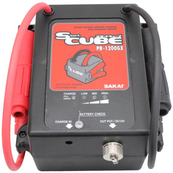 PB1200GX スタートキューブスタートキューブは世界最小クラスのエンジンスターター／ポータブルバッテリーです小型軽量設計のため保管場所を選ばず、長寿命バッテリー搭載でバッテリー上がりにいつでも対処できますオートセーフティ機能を搭載し、シ...