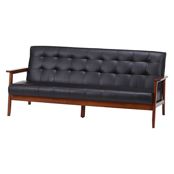 【サイズ】W1700×D730×H700 SH380 (mm)【材質】構造部材：天然木張り材：合成皮革（ＰＵ）クッション材：ウェービングベルト／ウレタンフォーム背面：ウレタンフォーム脚部：天然木（ラバーウッド）【重量】17.2 kg