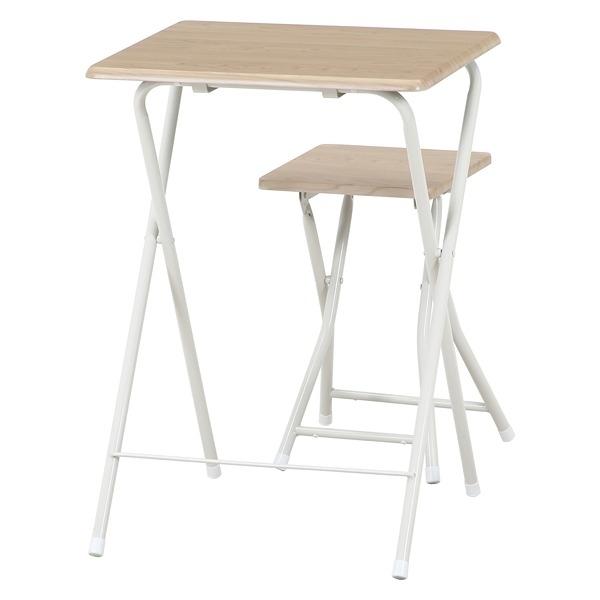 【サイズ】W503×D480×H696 (mm)テーブル折りたたみサイズ：500x50x833 (mm)天板サイズ：500x400 (mm)テーブル重量：4 kgチェアサイズ：325x310x460 SH460(mm)チェア折りたたみサイズ...