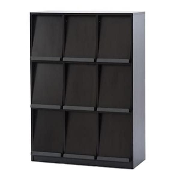 【特徴】■　跳ね上げ式扉のフラップシェルフです。■　扉部分に本や雑誌をディスプレイできます。■　収納力豊富、背面化粧仕上げで間仕切りとしてもご利用頂けます。※　RFFLPS-33Dのメラミン変更後継品です。ダークBからダークNに変更。【サイ...