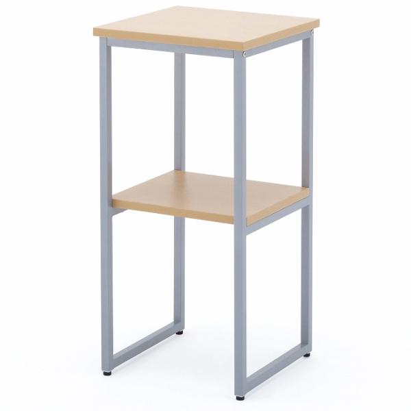 【特徴】■　コンパクトで使い道豊富な電話台です。■　エントランスで消毒液やタイムカードなど置くラックにも便利です。■　棚は固定棚です。アジャスター付き。【サイズ】W350xD350xH730mm棚有効内寸W292xD292xH324、床から...