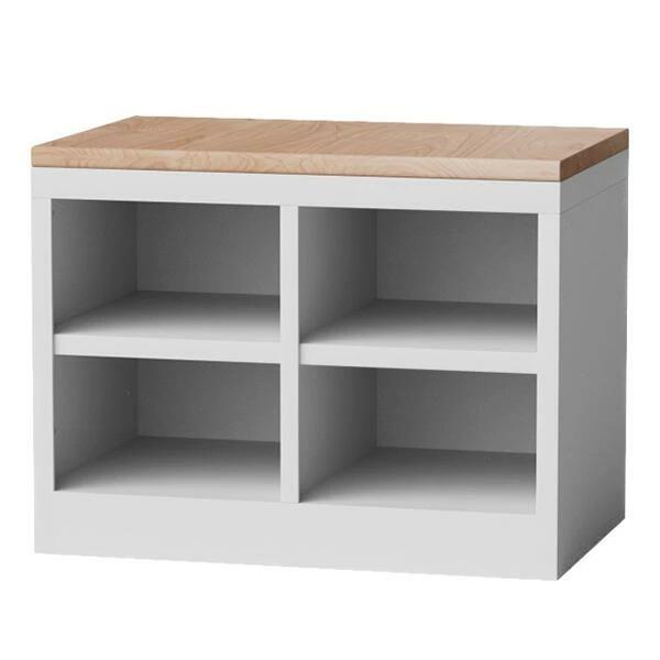 【特徴】■　シューズボックスを兼ね備えたベンチ。(下段オープンタイプ4段に取付可能。)■　ゆっくり座って着替えるスペースがあることで居心地の良い空間となりコミュニケーションの活性化につながります。■　単体としてもご利用いただけます。■　国内...