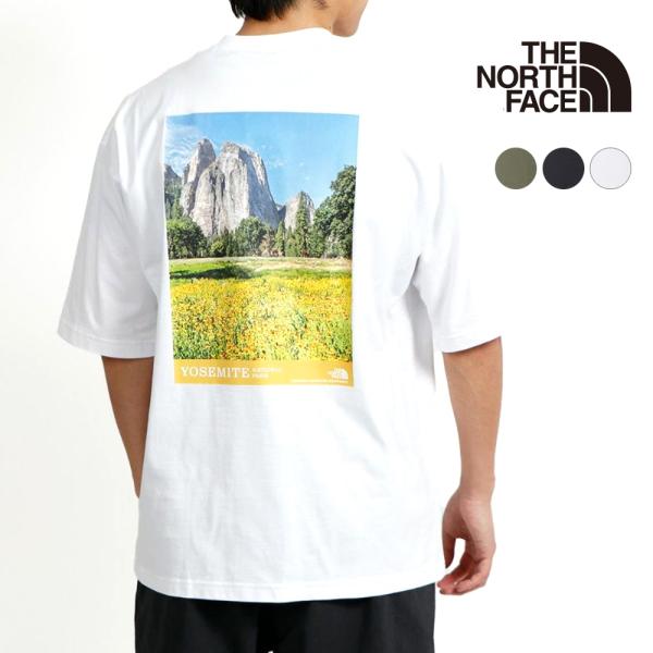 【ブランド】THE NORTH FACE / ザ・ノース・フェイス【商品名】ショートスリーブヨセミテシーナリーティー（ユニセックス）S/S Yosemite Scenery Tee■オーガニックコットンのビッグシルエットTシャツ。ハーフドー...