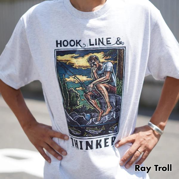 【ブランド】RAY TROLL / レイ・トロール【商品名】フックラインアンドシンカー TシャツHOOK LINE AND THINKER T-SHIRT■ヴィンテージ界隈でも名の知れたレイ・トロール。彼の独特な感性から生み出されたアートワ...