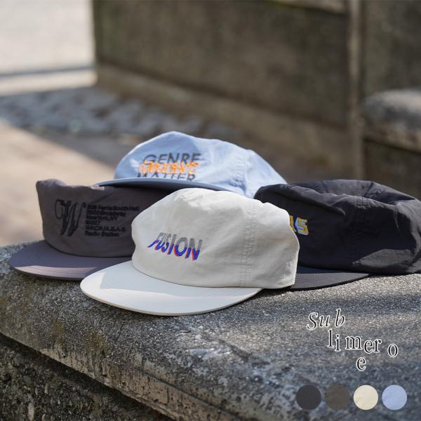 NYLON EMBROIDERED 5PANEL CAPナイロンエンブロイド5パネルキャップベースボールキャップモチーフのナイロンキャップ。カラー毎に異なるメッセージがフロントに刺繍された、シンプルながら主張性のあるデザインが魅力。またバイ...