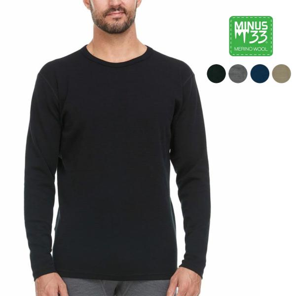 【ブランド】MINUS33 / マイナスサーティスリー【商品名】メリノウール L/Sクルー ミッドウェイト メンズ (チョコルア)MERINO WOOL L/S CREW MW M's (Chocorua)■メリノウール100%の長袖インナ...