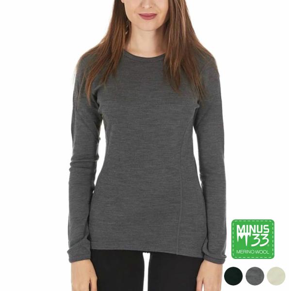 【ブランド】MINUS33 / マイナスサーティスリー【商品名】メリノウール L/Sクルー ミッドウェイト ウィメンズ (オシッピー)MERINO WOOL L/S CREW MW W's (Ossipee)■メリノウール100%の長袖イン...