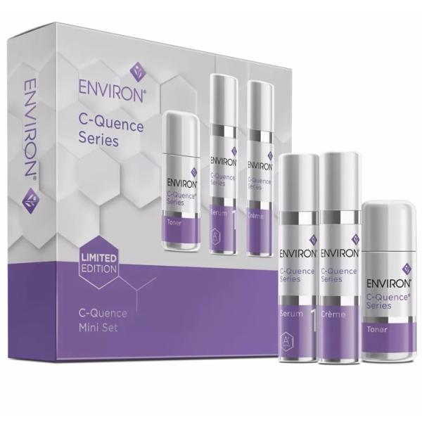 【商品情報】エンビロンシークエンス ミニセット(約10日分)ENVIRON C―QUENCE MINI SET 【商品詳細】〇セット内容：C−クエンストーナー30ml/C−クエンスセラム 1 10ml/Cークエンスクリーム 10ml.〇C‐...