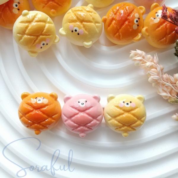 デコパーツ メロンパンなくまちゃん 4個セット