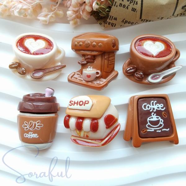 デコパーツ コーヒーショップパーツ 6種セット