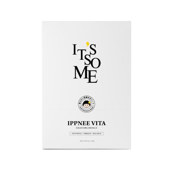 たっぷり30mlのエッセンスを1枚に閉じ込めた、IT’S SO ME（イッツソーミー） イップニ ビタマスク（10枚入り）。青みかんエキスとビタミンC・A配合で、乾燥やくすみが気になる肌をしっとり整え、ツヤと透明感をプラス。植物由来のグリセ...