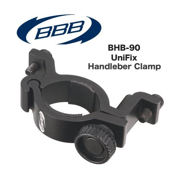 【BBB】ビービービー BHB-90 ハンドルバー ユニフィックス（25.4-31.8mm対応）●カラー：ブラック●参考重量：56g多目的なハンドルバーに取り付けるアディショナルクランプ。ボトルケージなどを取り付けられます。