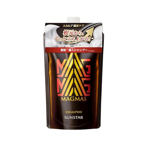 ブランド：サンスター　MAGMAS（マグマス）商品タイプ：シャンプー詰替え用（320mL）香り：すっきり爽やかなハーブの香りノーマル・オイリー・ドライ、細毛、軟毛、ハリコシ・ボリュームがない、地肌が目立つ、ヘアスタイルが決まりにくい方におす...