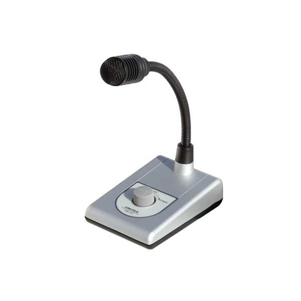 MD-33 卓上形ダイナミックマイクロホン ホーンプラグタイプ●呼出放送用　卓上形マイクロホン定格インピーダンス：600Ω不平衡周波数特性：80Hz〜12kHz指向性：単一指向性寸法：幅110mm×高さ47mm×奥行165mm マイク長さ2...