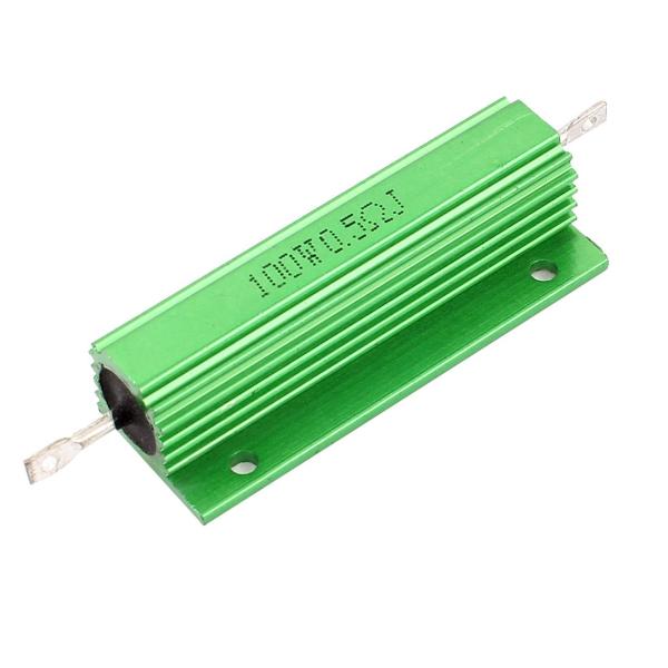 【本商品は海外出荷】お届けは通常20-30日を頂いております。製品名:  アルミ抵抗器;抵抗値 : 0.5 Ohm;電力定格 : 100W 抵抗値許容差 : A± 5% (J);ボディサイズ : 59 x 15mmマウントされた穴径 : 3...
