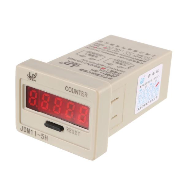 【本商品は海外出荷】お届けは通常20-30日を頂いております。製品名：デジタルカウンター;モデル：JDM11-5H;桁表示：5電圧：DC24V;信号カウント：いいえ電圧カウント;範囲：099999外部材質：プラスチック;カラー：グレー取付サ...