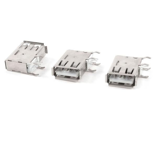 【本商品は海外出荷】お届けは通常20-30日を頂いております。製品名：USB2.0 PCBコネクタ;タイプ：USB2.0メスサイズ : 1.9 x 1.6 x 0.7cmカラー：シルバートーン重量 : 10gパッケージの内容 : 3 x U...