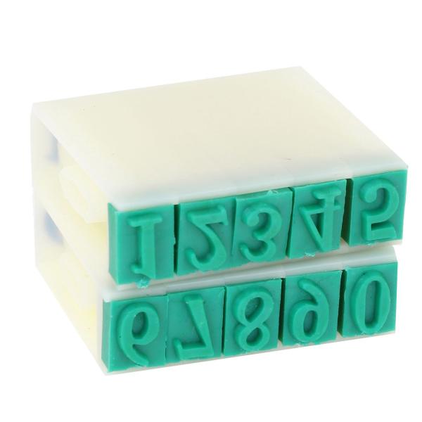 【本商品は海外出荷】お届けは通常20-30日を頂いております。製品名：数字スタンプ；部品番号：0-9材質：プラスチック、ゴム；カラー：ホワイト、ブルー、グリーン最大の桁サイズ（約）：9 x 5mm（L * W）；各ブロックサイズ：1.2×0...