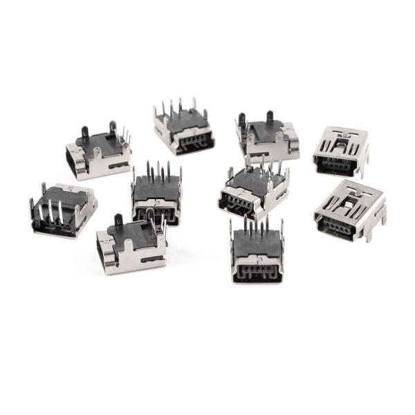 【本商品は海外出荷】お届けは通常20-30日を頂いております。製品名：ミニUSBコネクタ;タイプ：ミニUSBタイプBメスサイズ：9 x 8 x 4mm(L*W*H);マウントピンの距離：7mmピン間隔：1.5mm;材質：プラスチック、金属、...