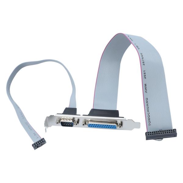 【本商品は海外出荷】お届けは通常20-30日を頂いております。製品名：DB25パラレルDB9 CO??Mポートケーブルブラケット;材質：プラスチック、金属合計サイズ：30×12×1.8cmタイプ：IDC 10メスIDC 26ピンメス、DB ...