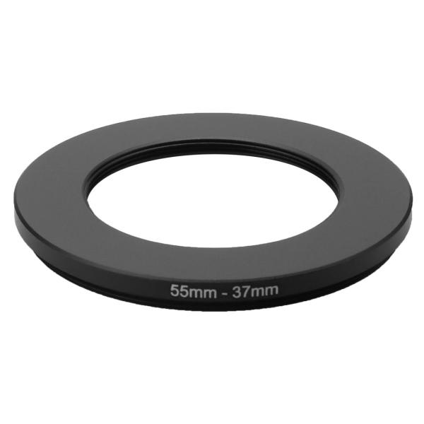 【本商品は海外出荷】お届けは通常20-30日を頂いております。製品名：ステップダウンアダプターリング;レンズ横（オスねじ）: 55mmフィルタ側（メスねじ）: 37mm ";総サイズ: 57 x 6mm (D*T)材質：金属;カラー：ブラッ...
