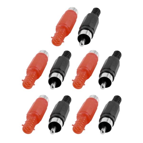 【本商品は海外出荷】お届けは通常20-30日を頂いております。製品名：RCAコネクタ;タイプ：オス材質：プラスチック、メタル；カラー：シルバートーン、ブラック、レッドサイズ：4.8 x 1.0cm (H*D)重量：24gパッケージの内容：1...