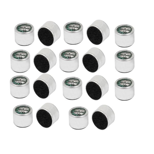 【本商品は海外出荷】お届けは通常20-30日を頂いております。製品名：エレクトレット コンデンサー マイク各サイズ：9.7 x 6.7mm (D*H)メインカラー：シルバートーン、ブラック、グリーン純重量：17gパッケージ内容：19 xエレ...