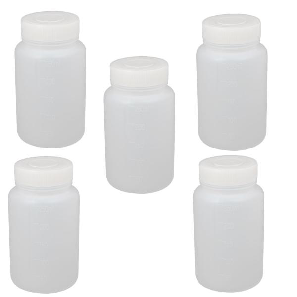 【本商品は海外出荷】お届けは通常20-30日を頂いております。容量：250ml; 口内径：42mm全体のサイズ（約）：120 x 69mm（L * D）。 製造国：中国材質：プラスチック; 正味重量：124gパッケージ内容：広口瓶5個入りM...